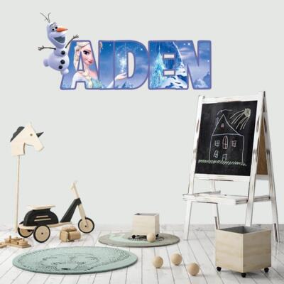 Olaf Frozen PERSONALIZED NAME Decal WALL STICKER Custom Art Mural ...