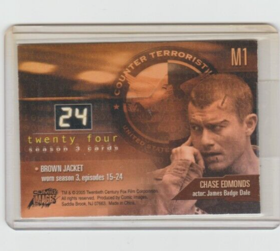 TWENTY FOUR "24" SEASON 3 JAMES BADGE DALE/CHASE EDMONDS WARDROBE CARD ...