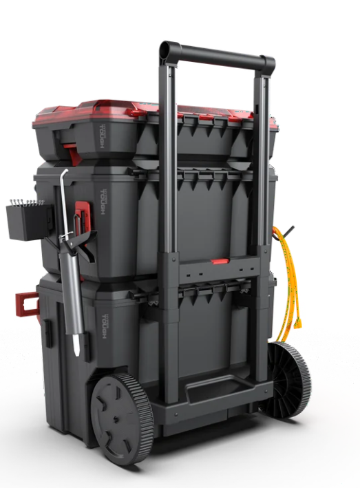 Hyper Tough Hyper Stack Heavy Duty 3 Piece Modular Rolling Toolbox ...