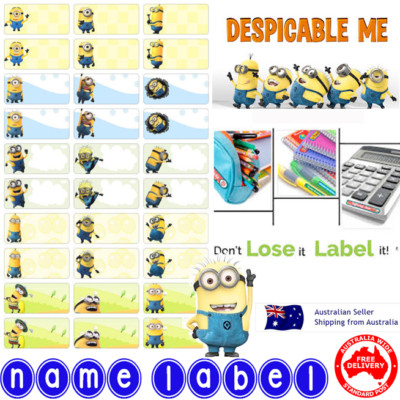 Minion kids Personalised Name Label preschool back2school pencil name ...