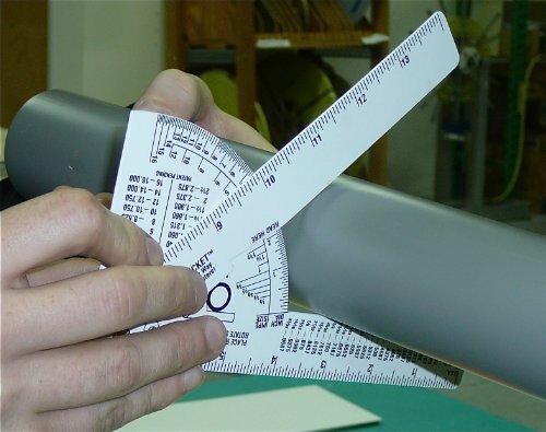 Fractional Pipe Diameter Caliper and Ruler Measures Pipe Sizes Upto 16 ...