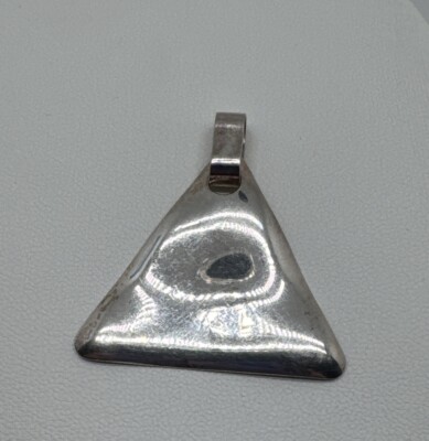 Sterling Silver Triangle Pendant Marked Italy 925 | eBay