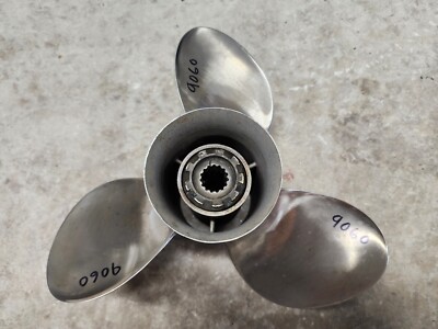 13" X 19P QUICKSILVER STAINLESS STEEL PROPELLER, 48-72762-19, MERCURY ...