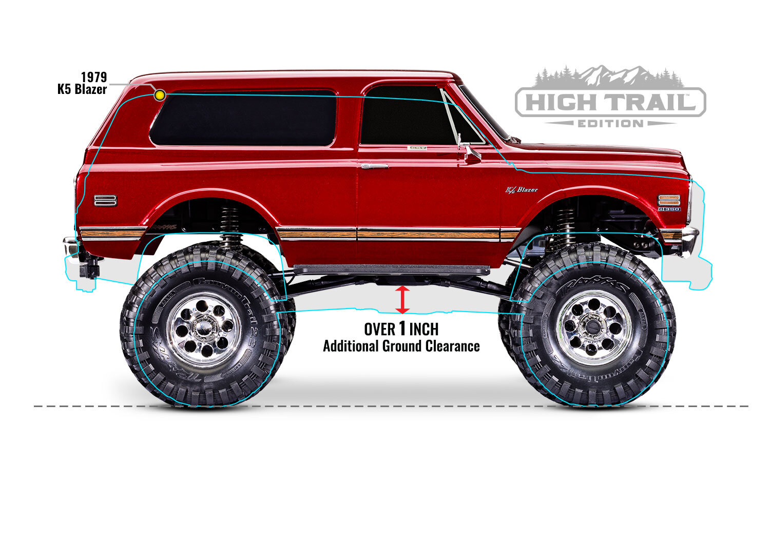 Traxxas 92086-4 TRX-4 '72er Chevy K5 Blazer High-Trail ARTR rot Crawler ...