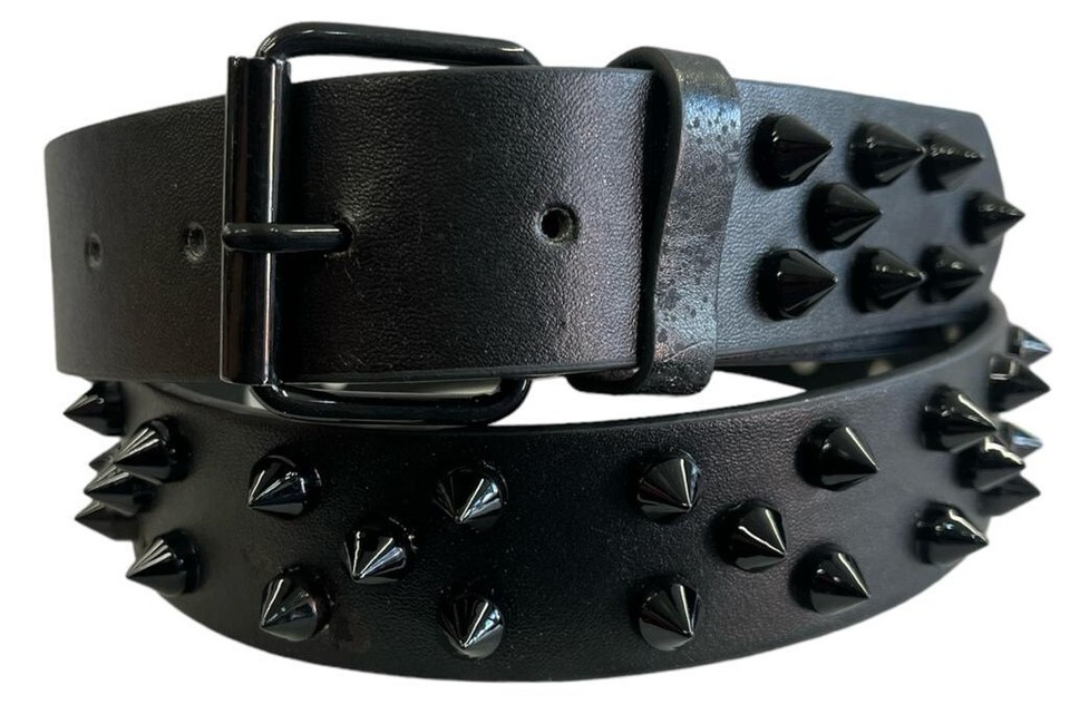 Spike Punk Rocker Bonded Leather Belt Emo Belt Sizes Small to 2XL ( 5 ...
