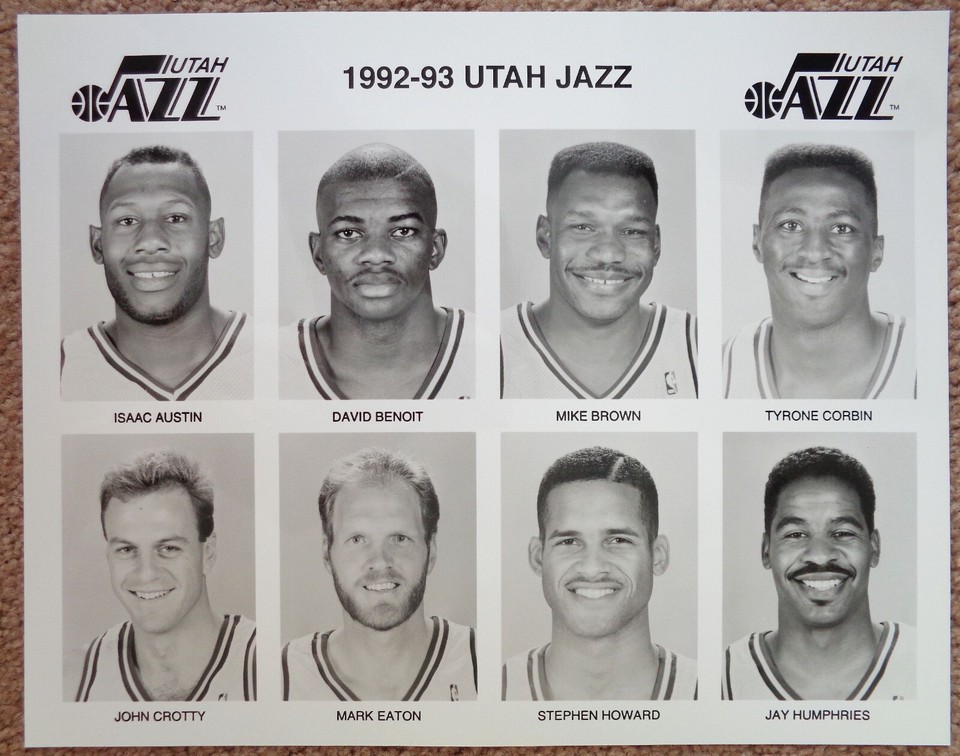 UTAH JAZZ 1992-93 MEDIA PHOTOS Compete Team Set 8x10 John Stockton ...
