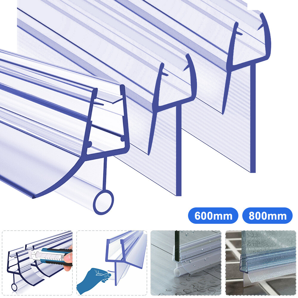 Rubber Plastic Bath Shower Screen Door 4-6mm Gap 7-23m Seal Strip for ...