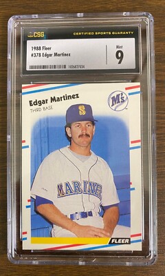 1988 Fleer Edgar Martinez Rookie Card # 378, CSG Graded: Mint 9 | eBay