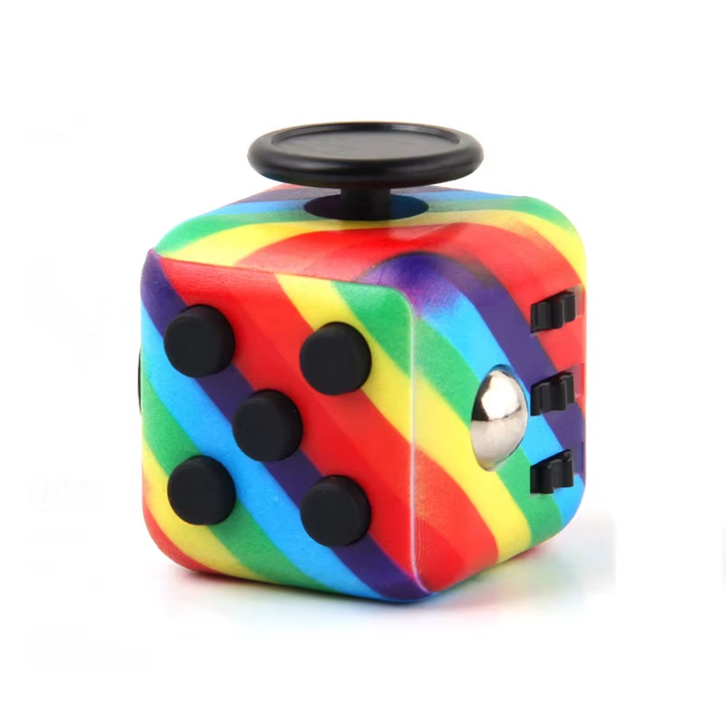 Fidget Cube 6/12 Side Stress Relief Toy Rainbow Sensory Anxiety ADHD ...