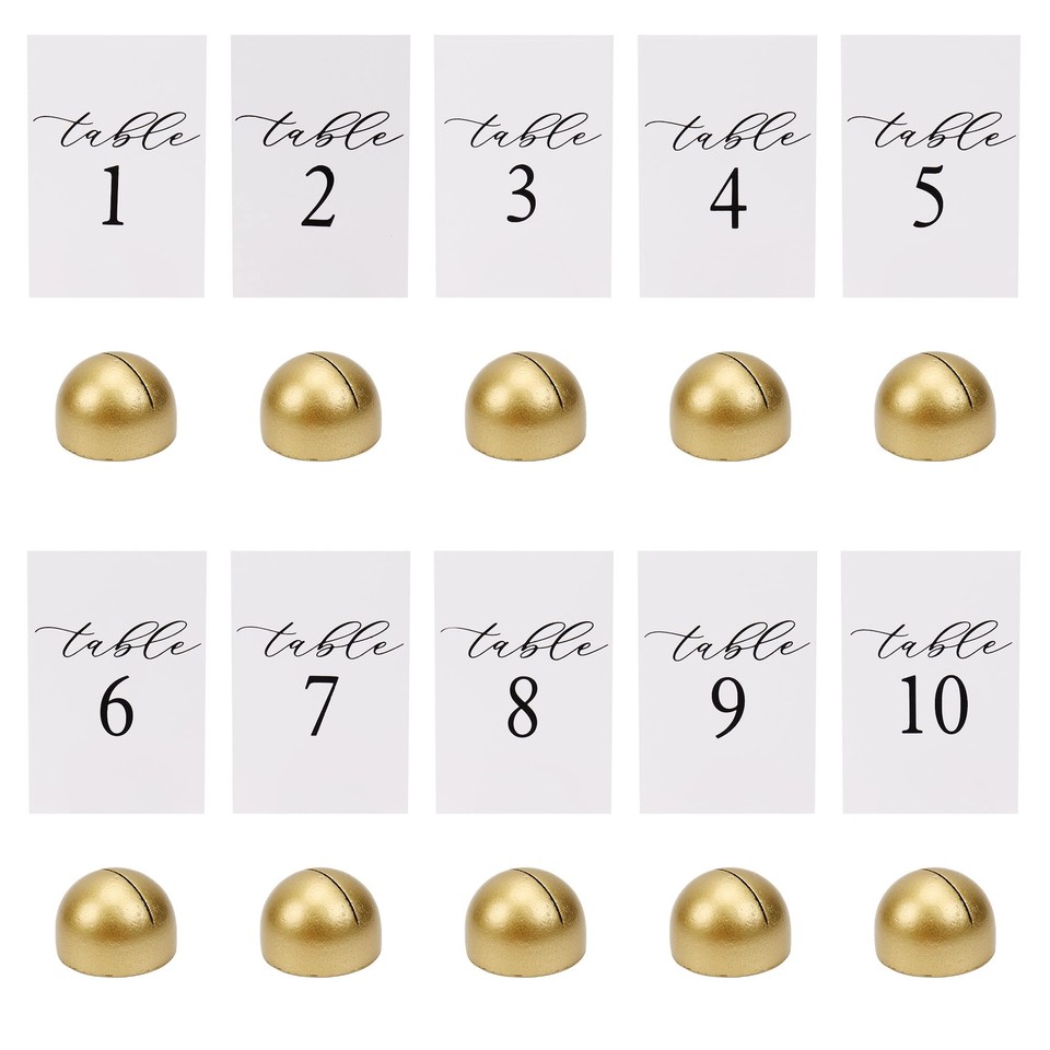 Modern Cursive Table Number Card Stock Signs with Round Stand for ...