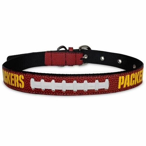 NFL Green Bay PACKERS Dog Pet Collars LEATHER PRO Single-Sided (All ...