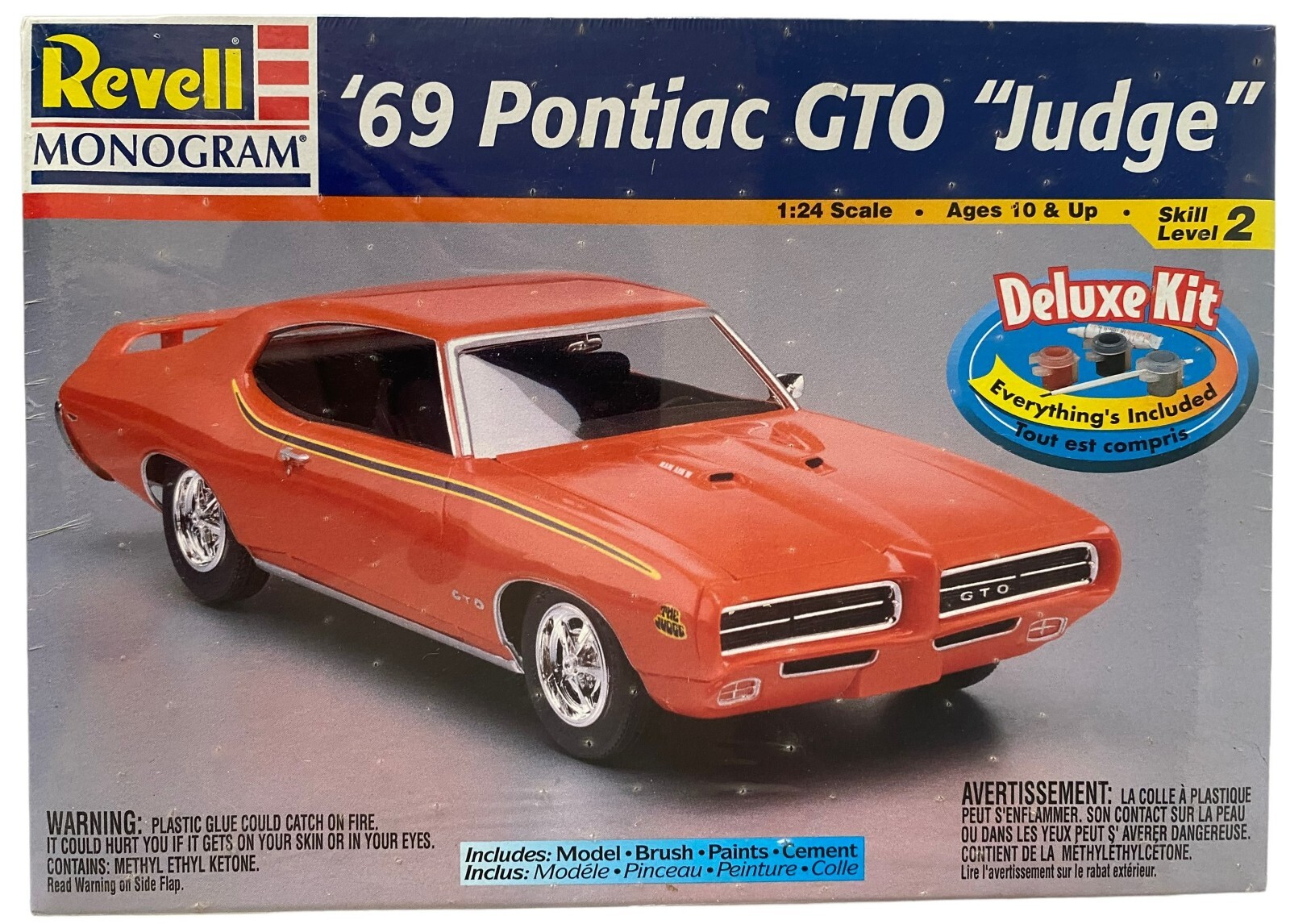 1998 Revell 69 Pontiac GTO Judge Deluxe Model Car Kit 1 24 for sale ...