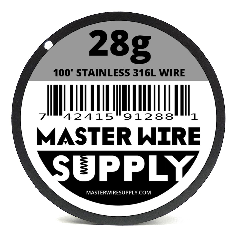 SS 316L - 100ft 28 Gauge Stainless Steel Resistance Wire - 28g 100 ...