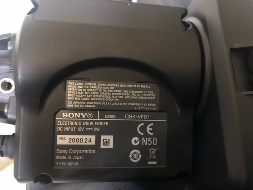 Sony HXC-D70 HD Studio Color Camera W/ Color ViewFinder HDVS CBK-VF01 ...