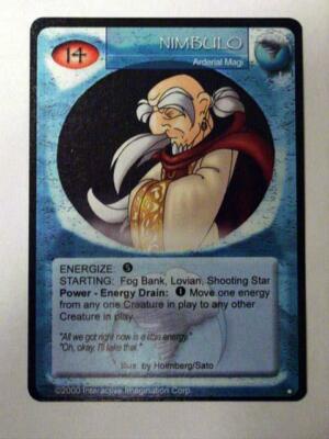 Magi Nation Arderial Magi : Nimbulo - Rare card (1st Edition ...