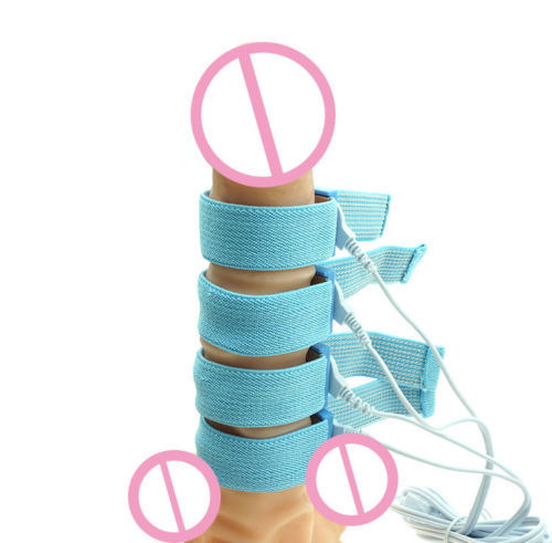 Conductive Bands E-stim Enlarger Electrical Shock Pulse Therapy 4 Rings ...