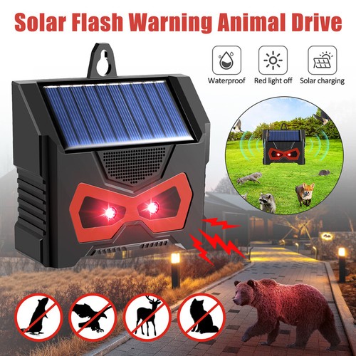 Ultrasonic Pest Repellent Solar Wild Animal Repeller Rat Bird Snake ...