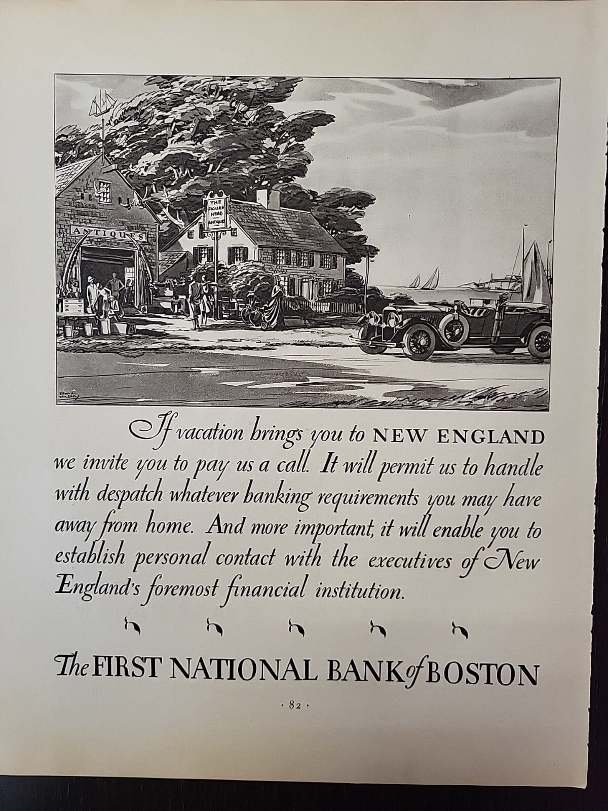 1930 First National Bank of Boston Fortune Magazine Print Advertising ...