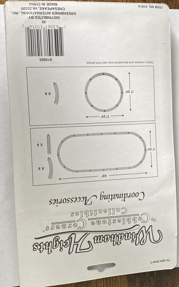 Cobblestone straight Train Tracks HO Scale - 8 Pack Rails 763061310142 ...