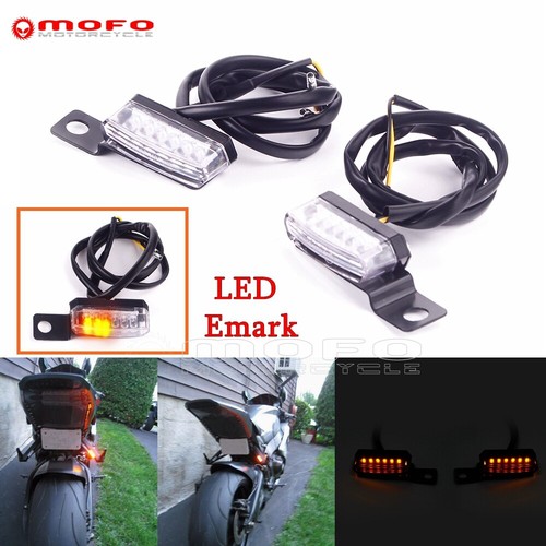 Front Rear Motorcycle Mini LED Tail Turn Signal Lights Indicator E24 ...