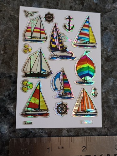 Vintage Stickers Rainbow Boats Prism Vending Machine Sticker Kodak VTG ...