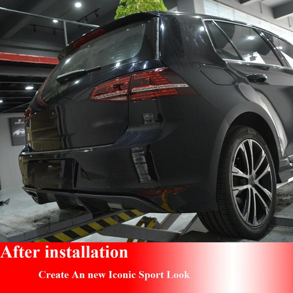 Fits VW GOLF 7 VII MK7 R R-LINE 2014-2017 REAL CARBON Rear Bumper ...