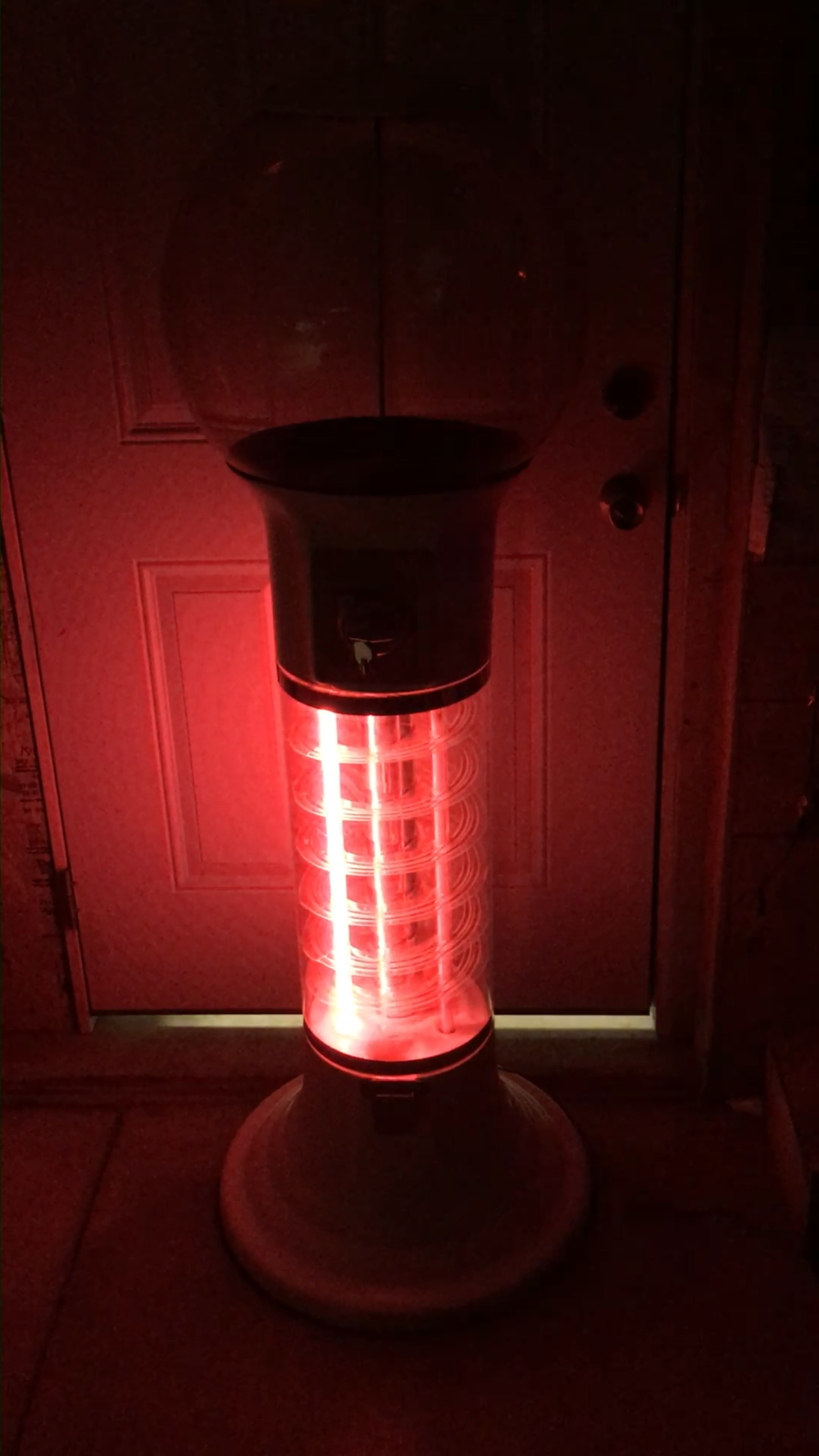 Vintage 3 Color REAL Neon Lighted Spiral Gumball Machine Wizard Spinner ...