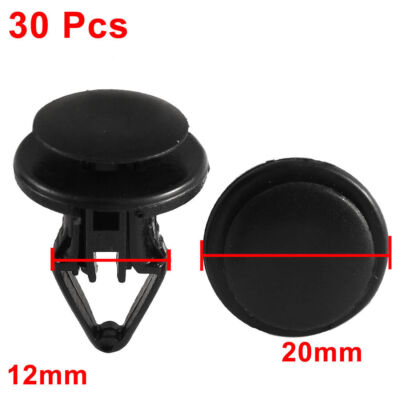 30Pcs Multifunction Plastic Auto Car Fastener 12mm Hole 20mm Head 22mm ...