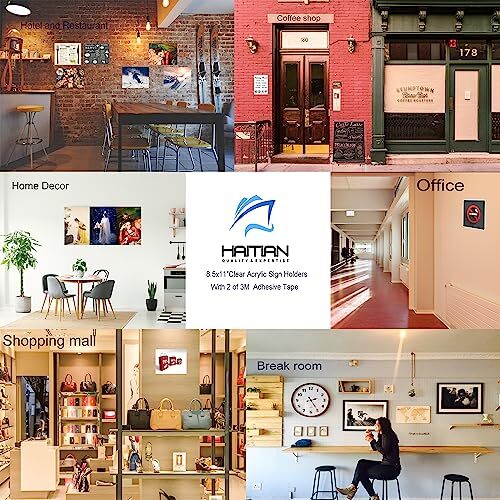 3 pack of Clear Acrylic Sign Holder 8.5 x 11 Inch wall mount, 2 of 3M ...