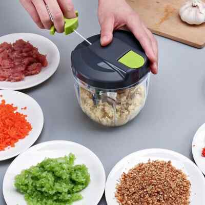 520ml Manual Food Chopper Hand Pull String Vegetable Cutter Portable ...