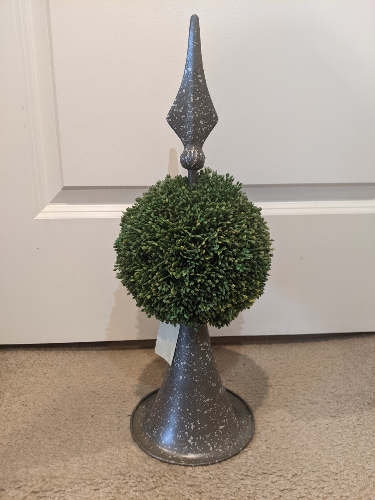 A&B Home 18" Grass Ball Topiary With Metal Finial On Stand | eBay