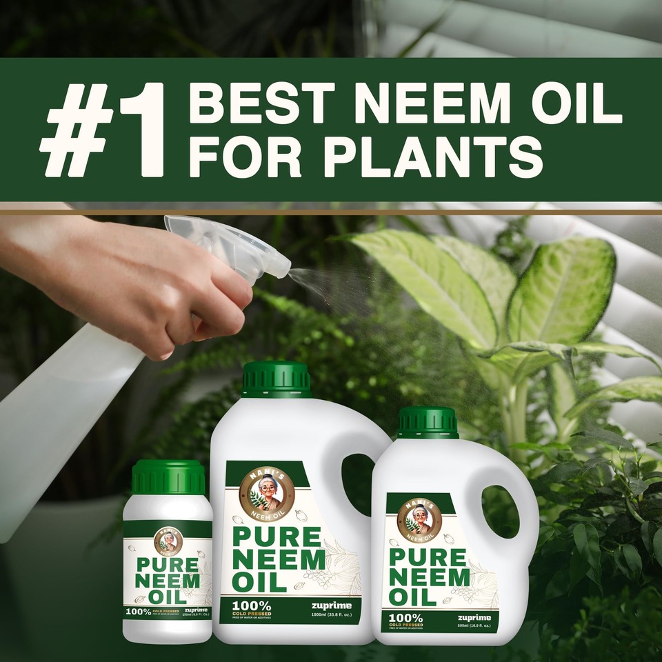 Nani's Pure Neem Oil for Plants Concentrate - Dilute for Use as Organic ...