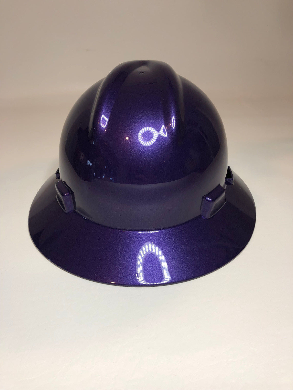 Custom Painted Hard Hat MSA Full Brim Plum Crazy Purple | eBay