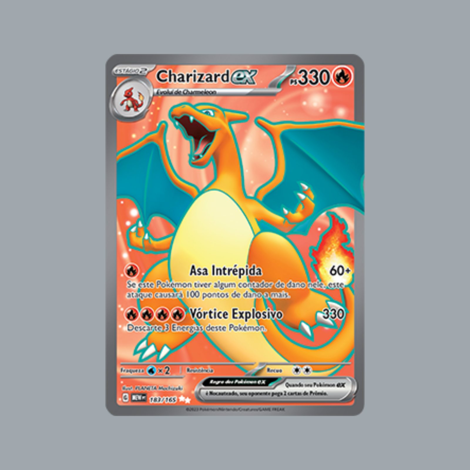 Card Pokémon Portuguese - Charizard Ex 183/165 Full Art - 151 Ultra ...