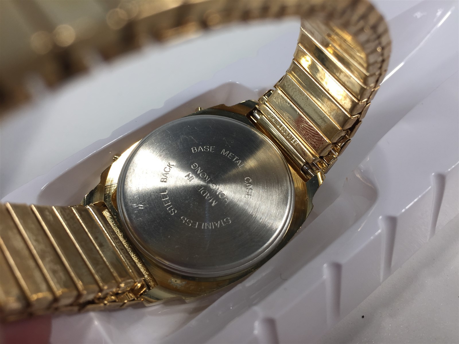 Vintage NOS Pete Rose Digital Quartz Watch in Original Box Gold Band No ...