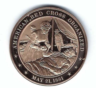 1881 AMERICAN RED CROSS ORGANIZED CLARA BARTON COMMEMORATIVE BRONZE ...