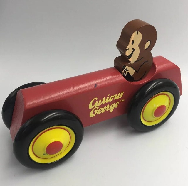 Curious George Wooden Car Toy Toddler Preschool Ages 2 Schylling for ...