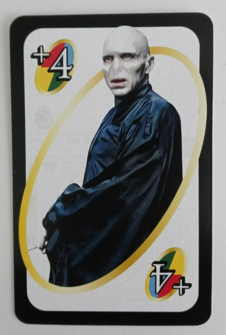 2021 Harry Potter Uno Card Lord Voldemort Wild Draw 4 Card | eBay