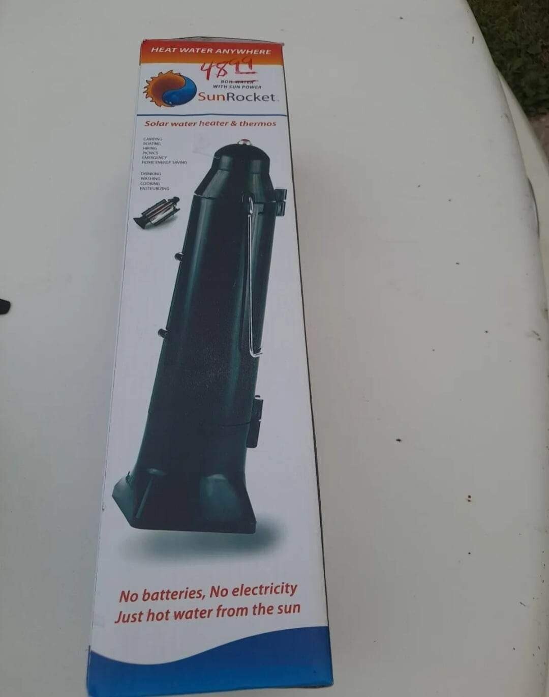 2 SunRocket Solar Water Heater and Thermos - Hiking Survival Hunting ...