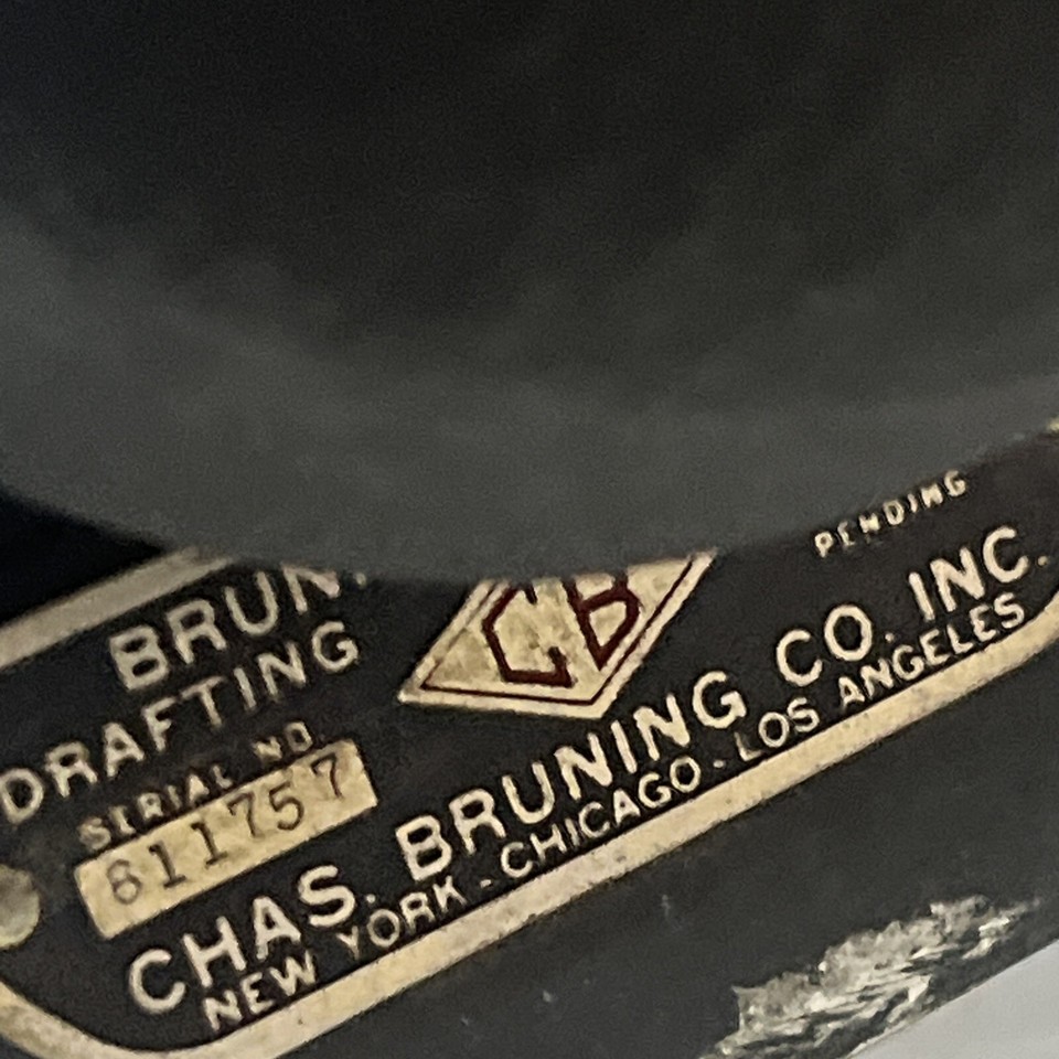 Vintage Bruning Drafting Machine Early Model | eBay