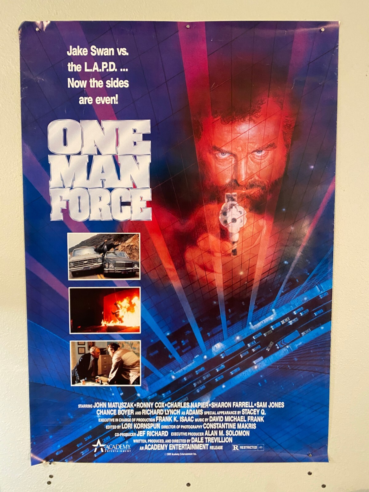 Poster: One Man Force (1989): Video Store/VHS original | eBay