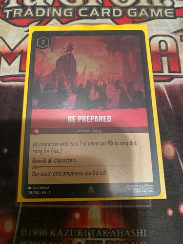 Disney Lorcana - Be Prepared - 128/204 *COLD FOIL* The First Chapter ...
