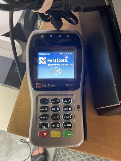 First Data FD40 Credit Card Machine Reader Pin Pad Works W/ Clover for ...