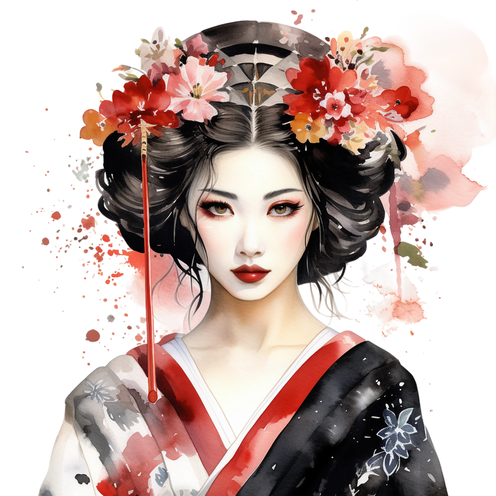 4X Autoaufkleber Sticker Japanese Geisha Aufkleber 9X9 cm | eBay