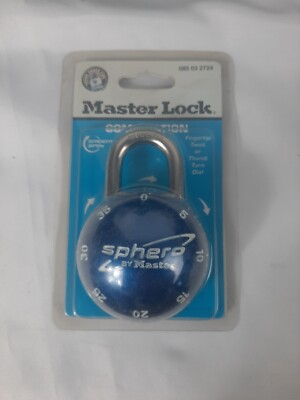 Master Lock Sphero Combination Lock Smooth Spin Padlock 2075D Blue | eBay