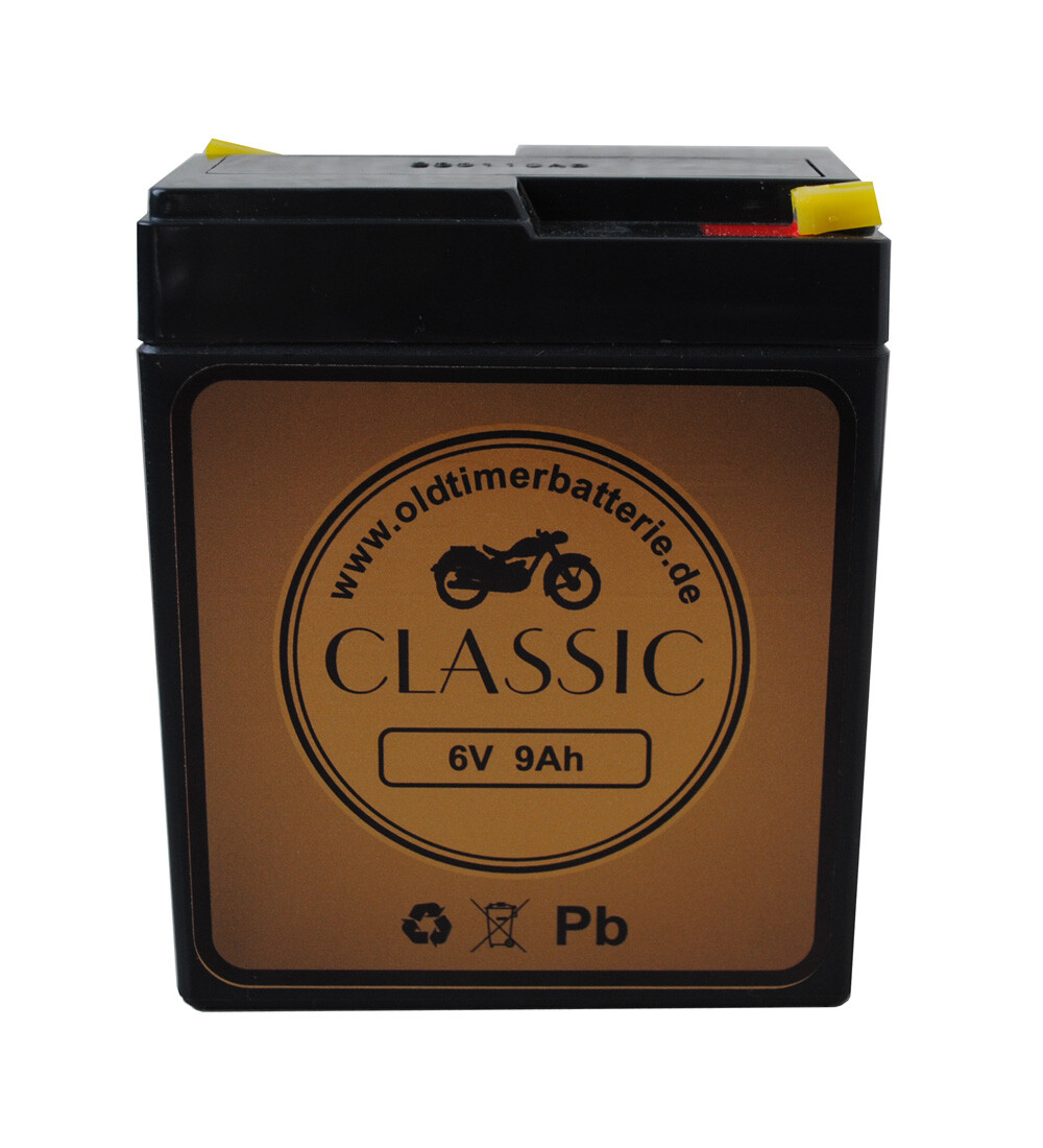 Oldtimer Gel Batterie wie AKA 6V 9Ah Simson MZ AWO JAWA EMW BMW Zündapp ...