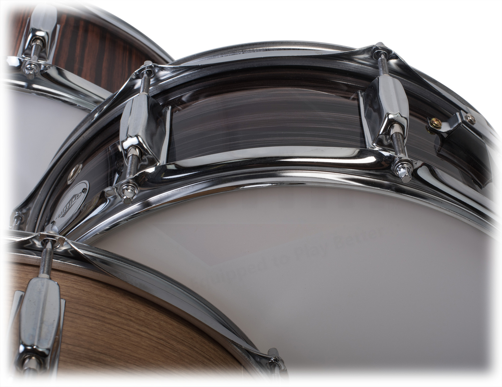 GRIFFIN Wood Snare Drum Zebra 14"x5.5 Poplar Shell Percussion Head Key ...