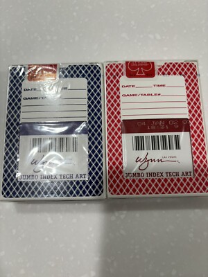 WYNN LAS VEGAS NEVADA CASINO CARDS (2 Deck Set) Blue & Red Sealed ! | eBay