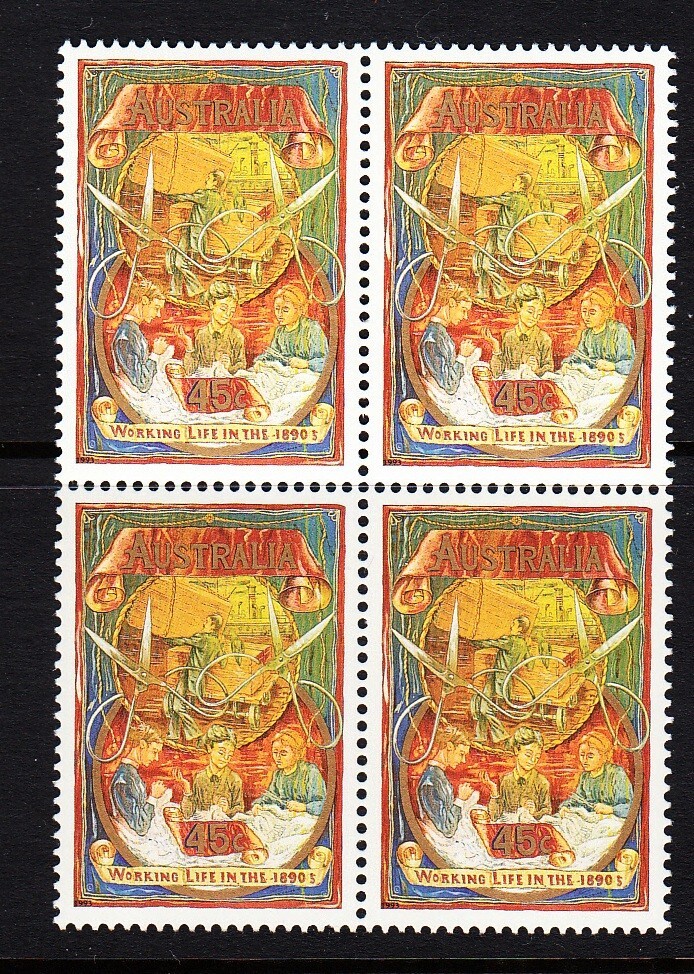 1993 Australian Stamps - 45c (#2) Working Life in the 1890's - MNH ...