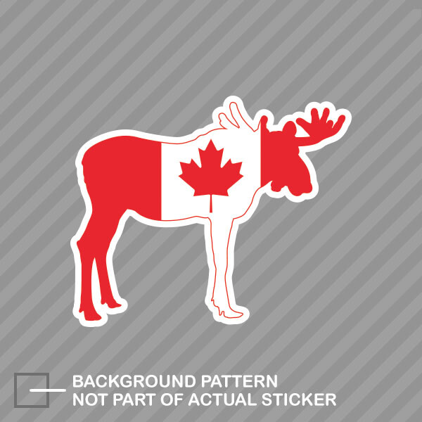 Moose Canada Flag Sticker Decal Vinyl elk canadian flag moose | eBay